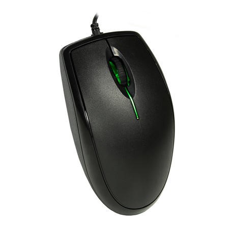 Optical Wired LED Optical Mouse in Black - Laptops Direct
