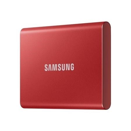 Samsung T7 External Portable SSD 500GB - Red - Laptops Direct