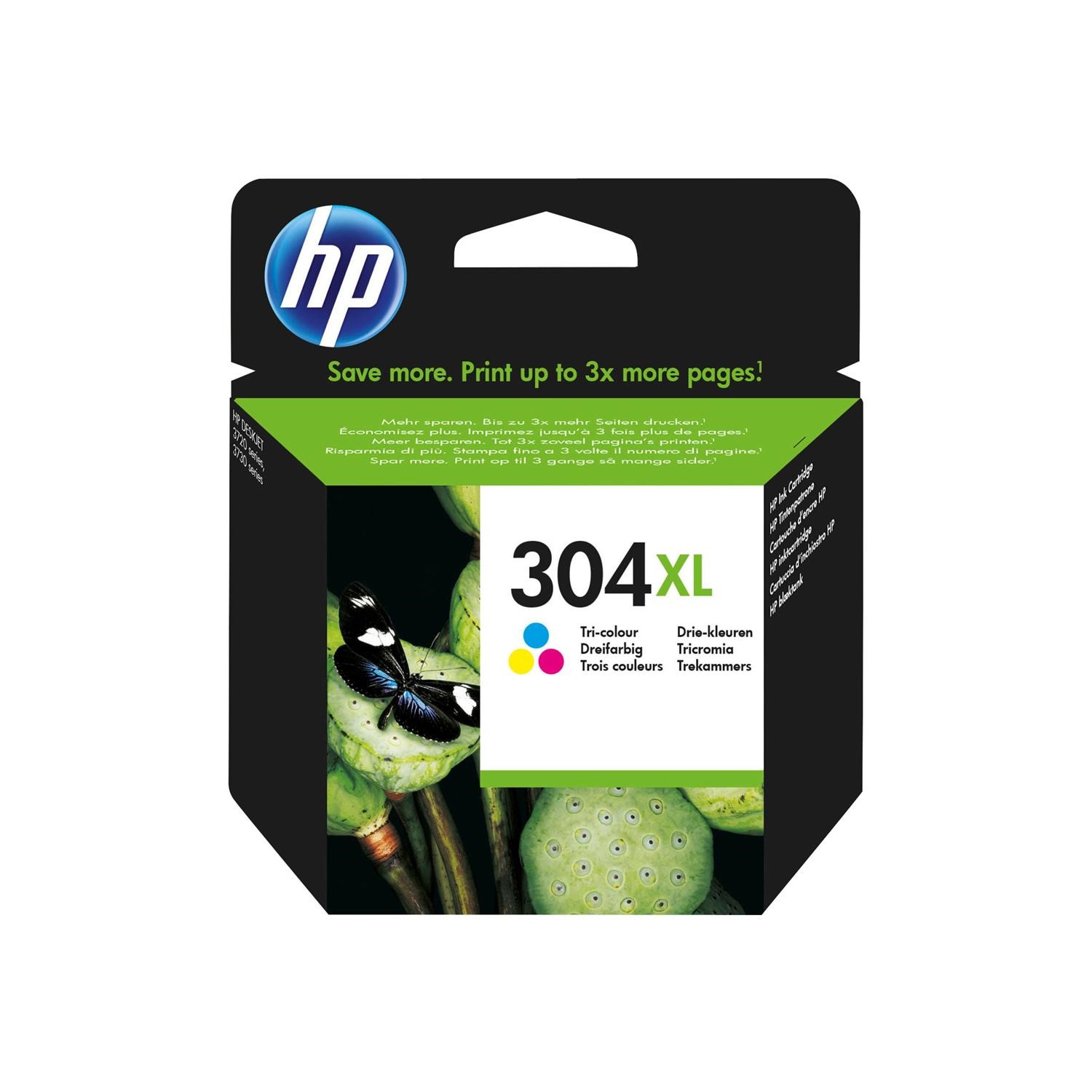 HP 304XL Tri-Color Original Ink Cartridge - Laptops Direct