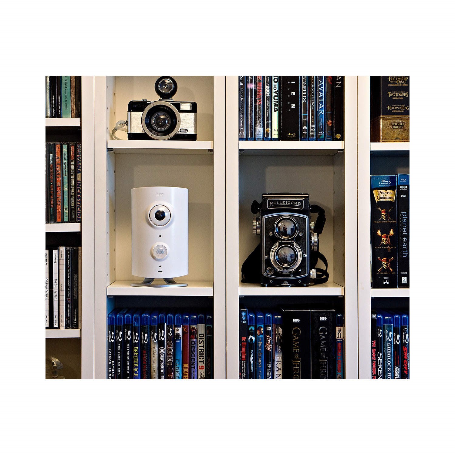 Piper Night Vision Security Camera in White - Laptops Direct