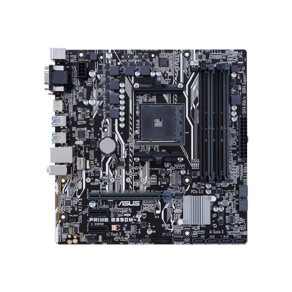 Asus PRIME B350M-A - Motherboard - micro ATX - Socket AM4 - AMD B350 ...