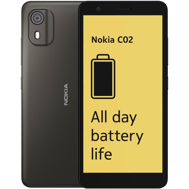 Nokia C02 Charcoal 5.45" 32GB 4G Unlocked & SIM Free Smartphone ...