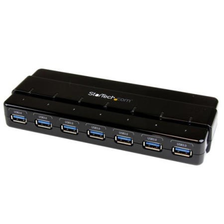 StarTech.com 7 Port SuperSpeed USB 3.0 Hub - Desktop USB Hub with Power ...