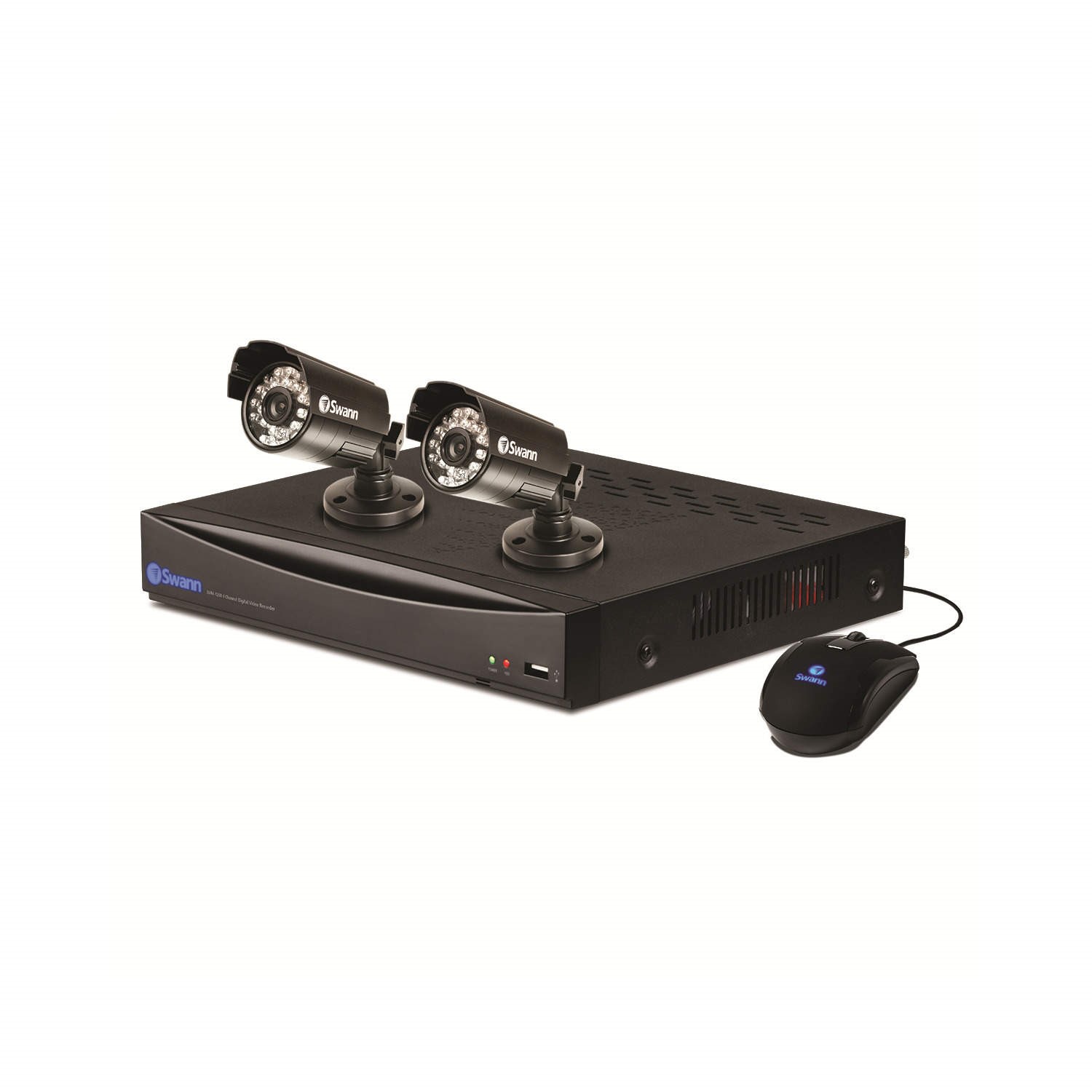 Swann DVR4-1260 4 Channel Digital Video Recorder and 2 x PRO-535 ...