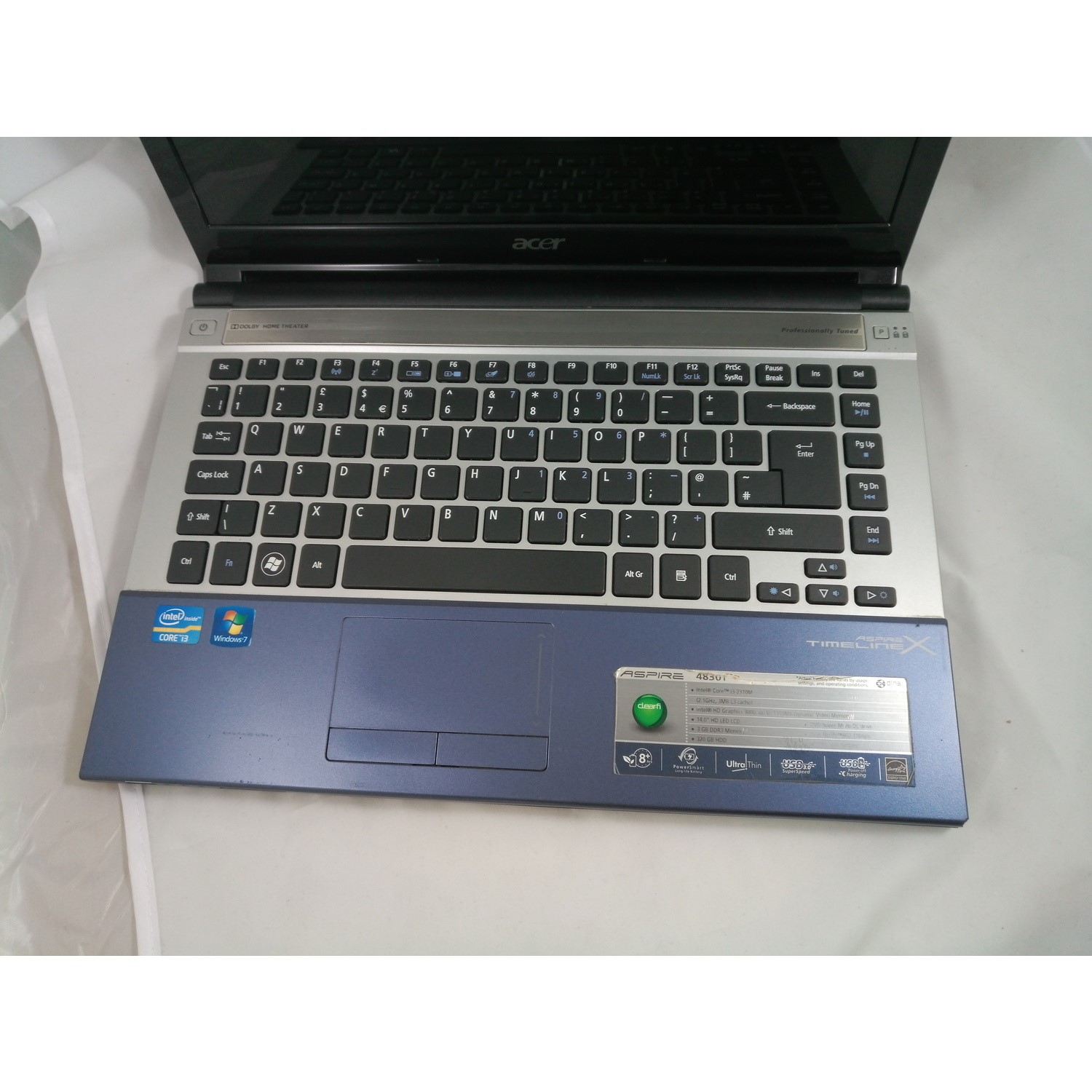 Refurbished ACER ASPIRE 4830 INTEL CORE I3 2ND GEN 3GB 320GB 14 Inch ...