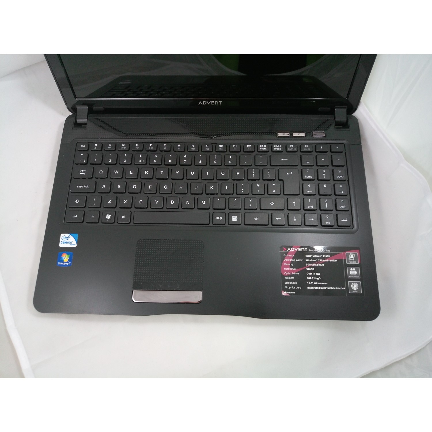 Refurbished ADVENT MODENA M201 INTEL CELERON T 3GB 320GB 15.6 Inch ...
