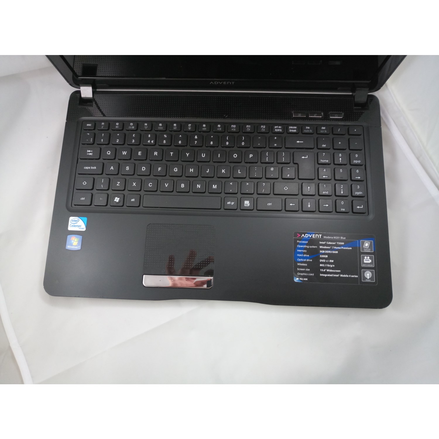 Refurbished ADVENT MODENA M201 INTEL CELERON T 3GB 320GB 15.6 Inch ...