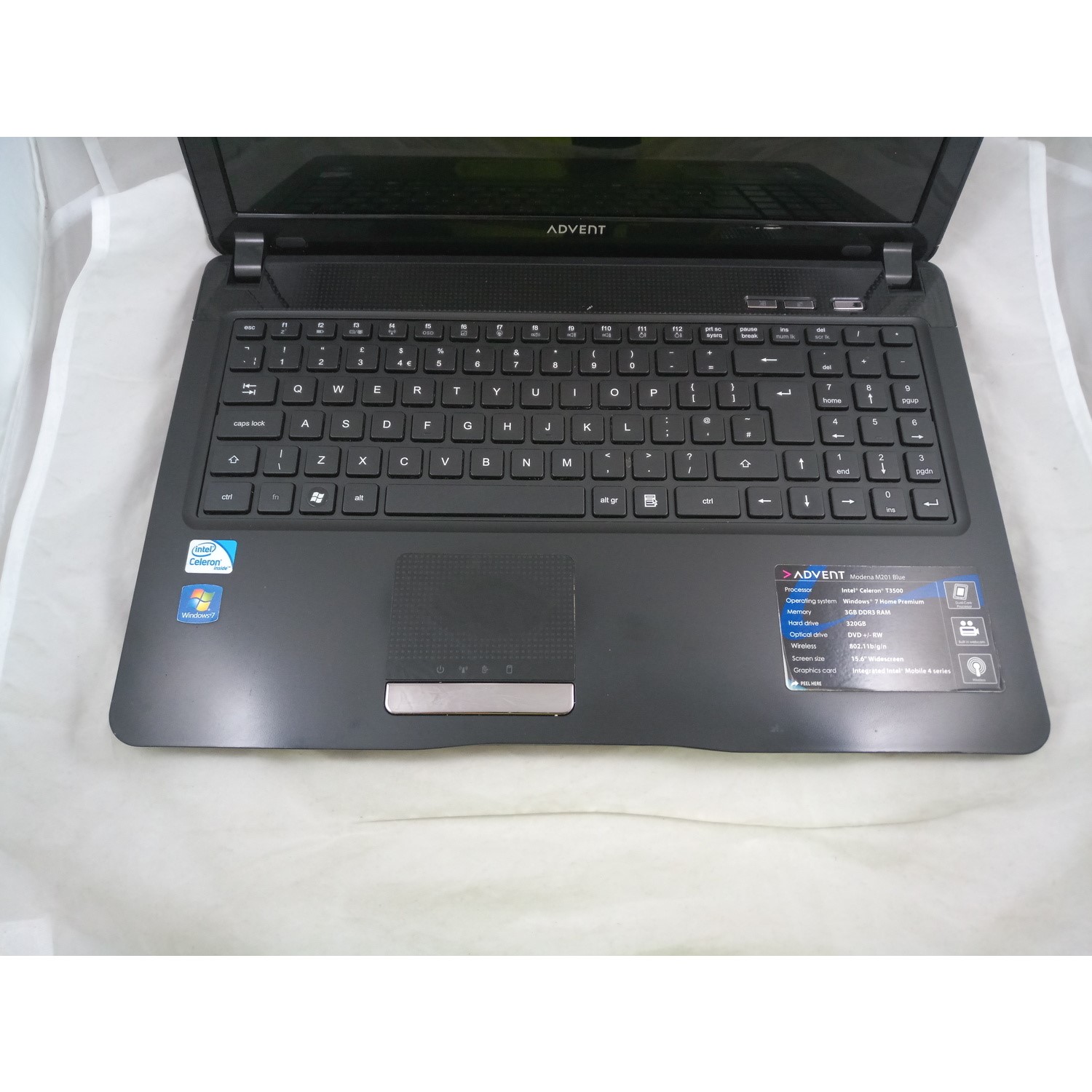 Refurbished ADVENT MODENA M201 INTEL CELERON T 3GB 320GB 15.6 Inch ...