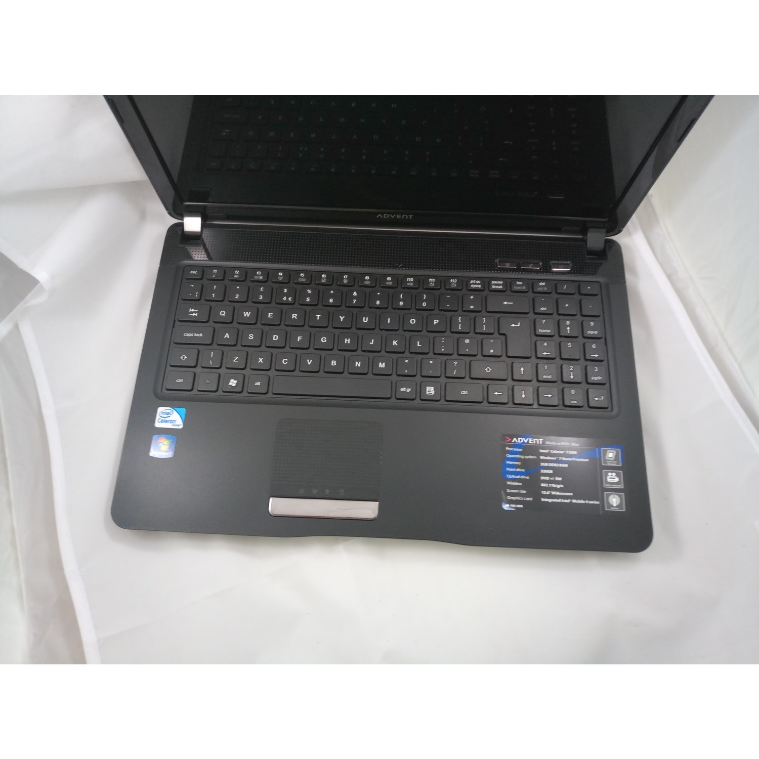 Refurbished ADVENT MODENA M201 INTEL CELERON T 3GB 320GB 15.6 Inch ...