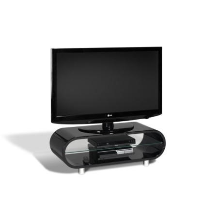 TechLink Ovid OV95 Black TV Stand - Up to 50 Inch - Laptops Direct
