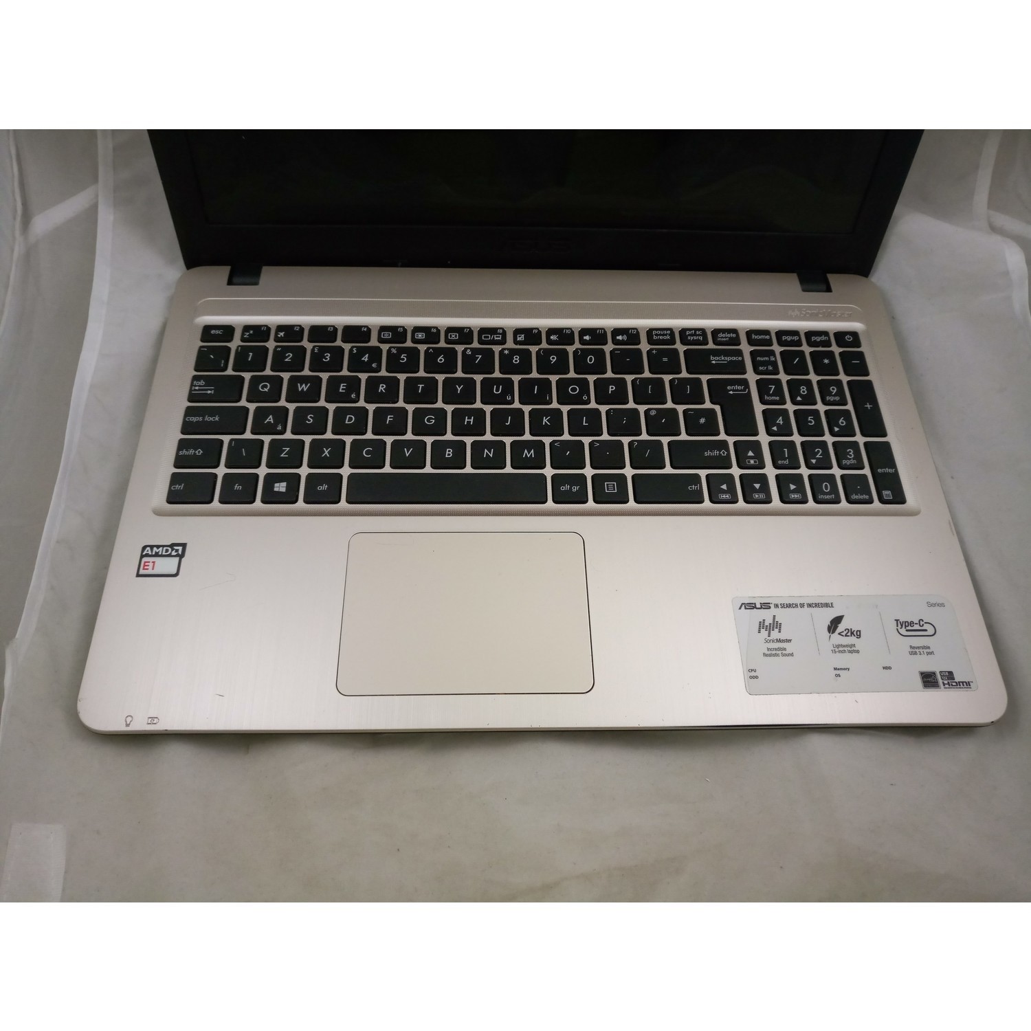 Refurbished Asus X540Y Black AMD E1 7010 APU 4 GB 1TB 15.6 Inch Windows ...