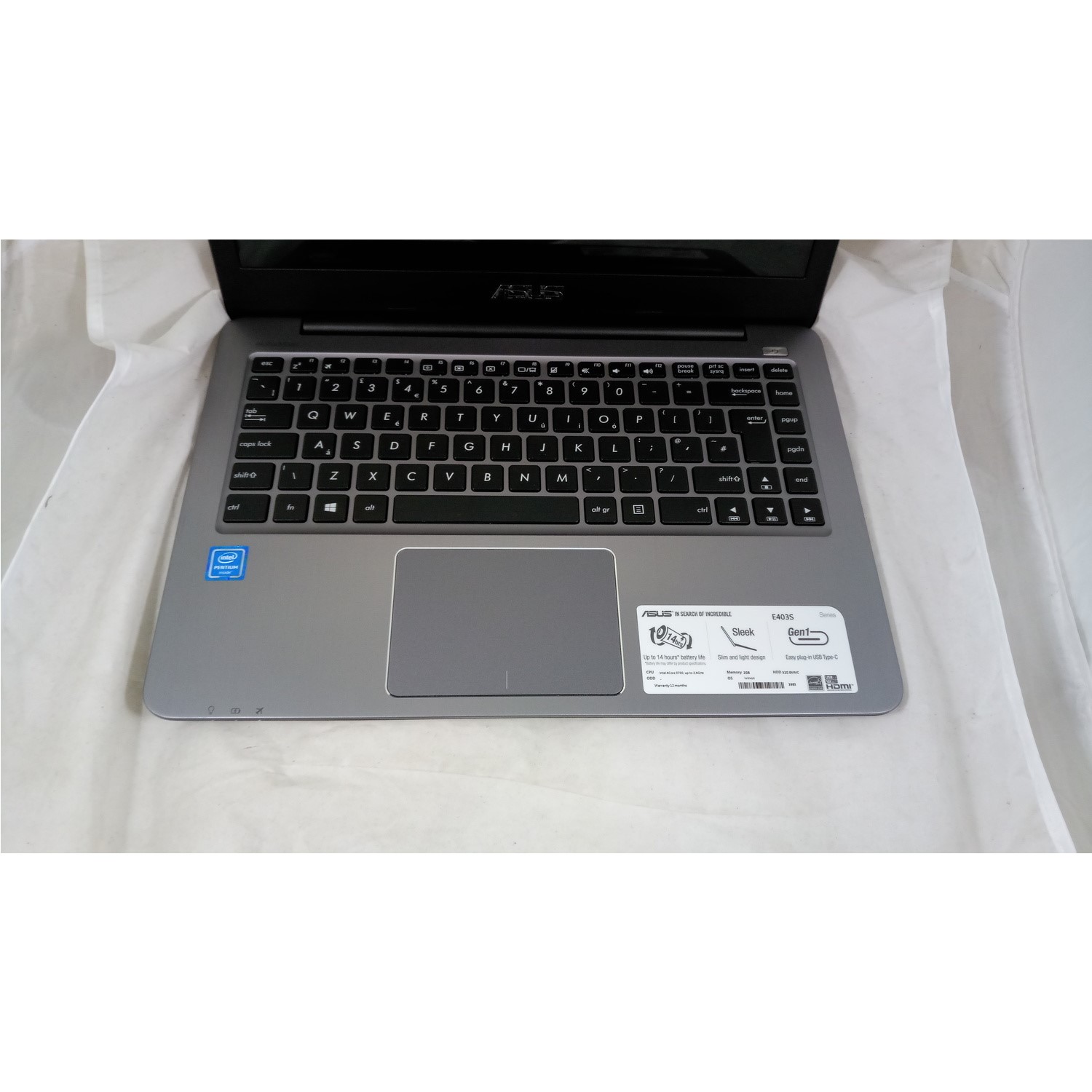Refurbished Asus E403S Intel Pentium N3700 2GB 32GB 14 Inch Window 10 ...