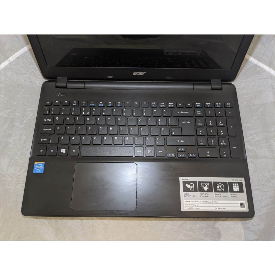 Refurbished Acer Aspire E5-511 Intel Celeron N2830 4GB 500GB DVD/RW 15. ...