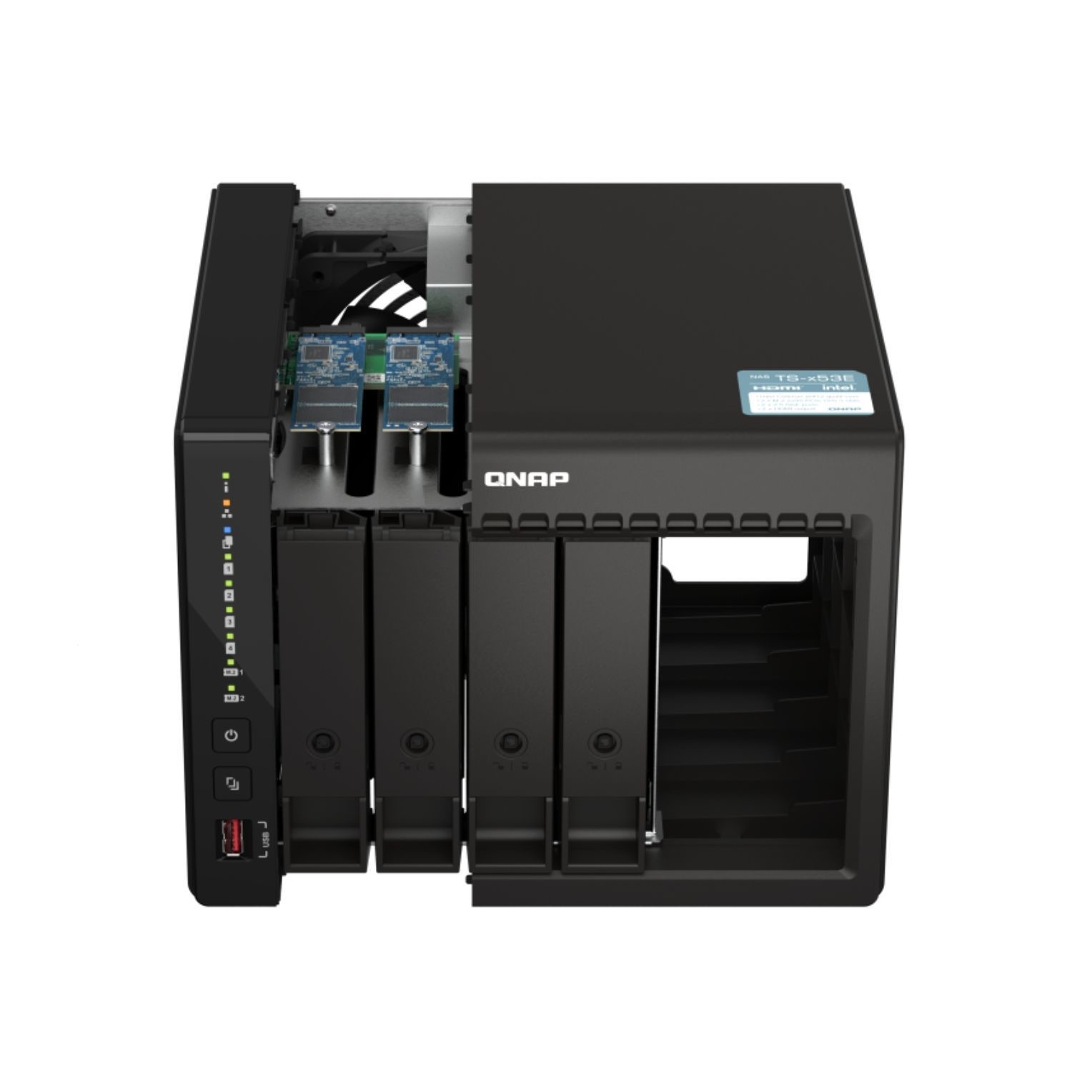 QNAP TS-453E 8GB RAM with 24TB Installed Storage 4 Bay SATA Desktop NAS ...