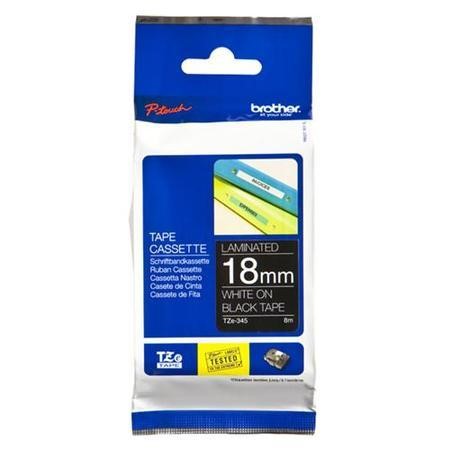 Brother TZE345 18mm White on Black Tape - Laptops Direct