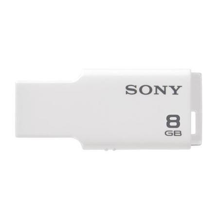 Sony 8GB Micro Vault Style USB Flash Drive - White - Laptops Direct