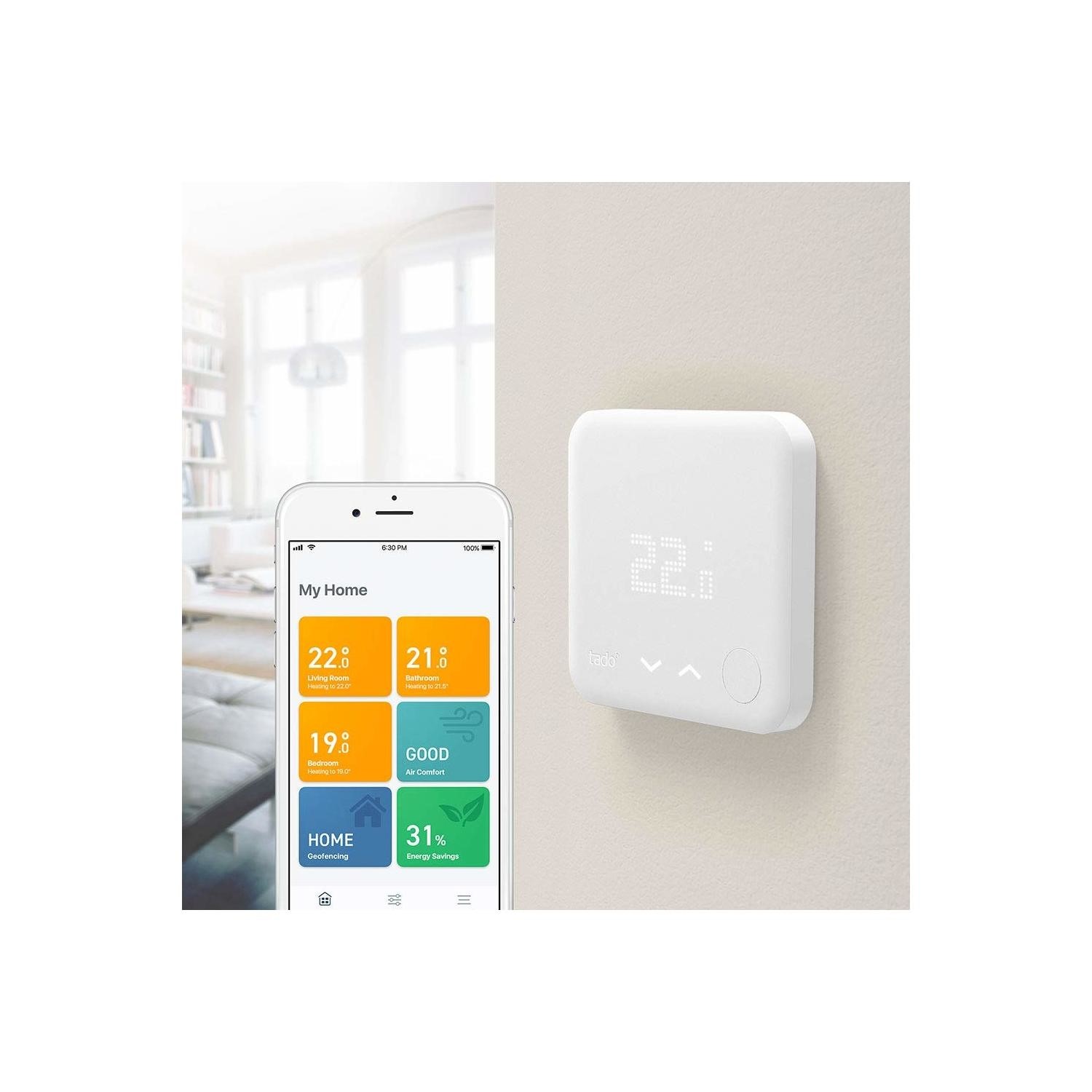 Tado Smart Thermostat Starter Kit V3+ with 2 Add-on Smart Radiator ...