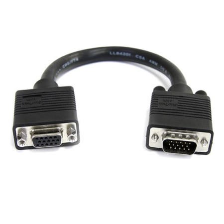 StarTech.com 6in Coax High Resolution VGA Port Saver Cable - HD15 M/F ...