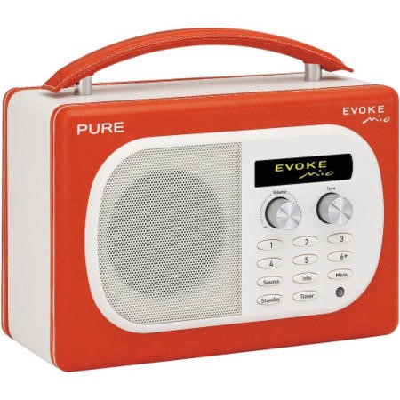 Pure Evoke Mio DAB Radio - Lava - Laptops Direct
