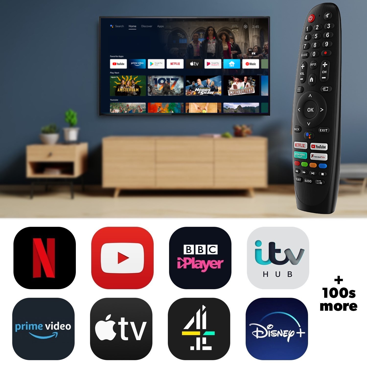 ElectriQ 55 inch 4K Dolby Vision Atmos Google Android TV Freeview Play ...