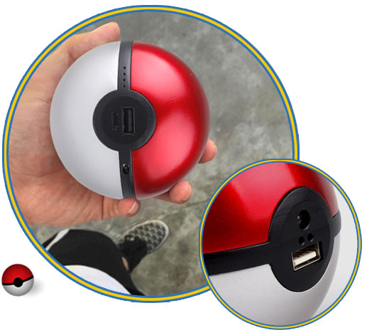 Pokemon Go Pokeball Powerbank for Mobile and Tablets - 8000mAh ...